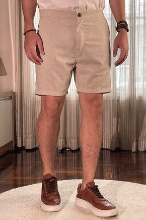 Bermuda Areia Linho Solaris - Traje Urbano